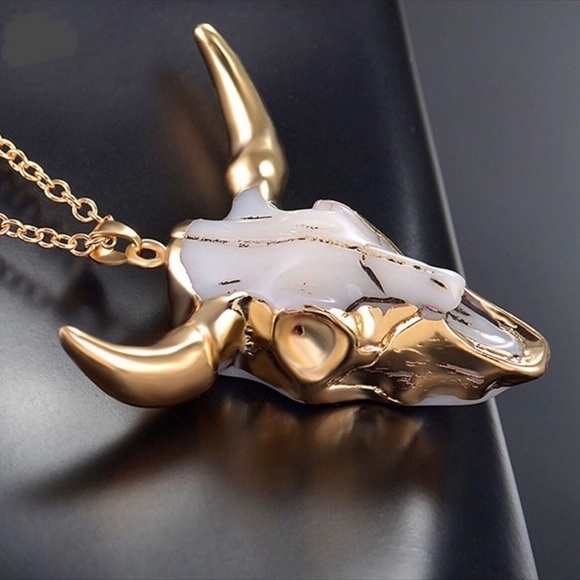 Jewelry | Bull Skull Horned Gothic Skeleton Cow Heifer Longhorn Western ...
